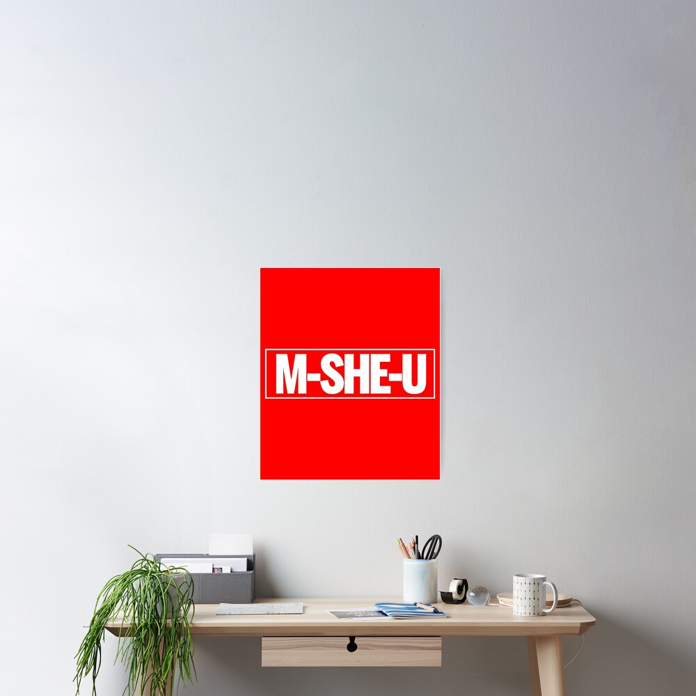 "M-She-U | MCU logo parody" Poster for Sale by ProdbyNiECO | Redbubble