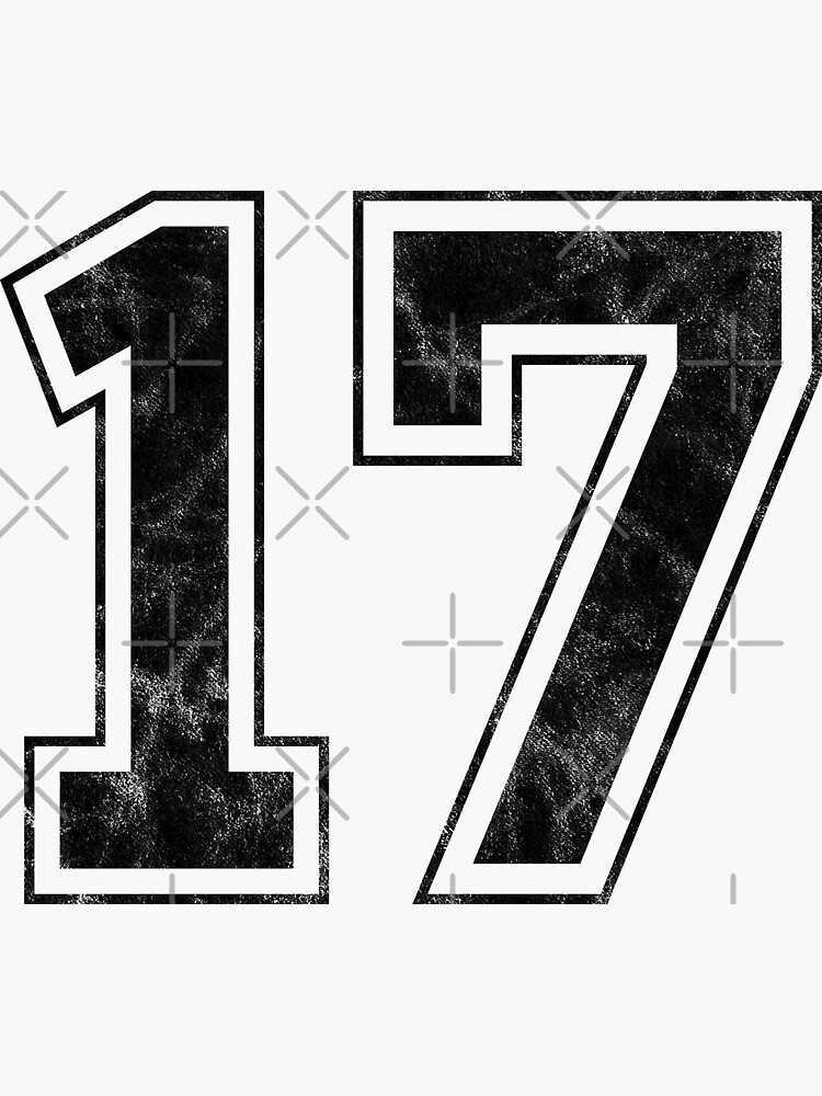 "Number 17" Sticker for Sale by PaulSDesign | Redbubble