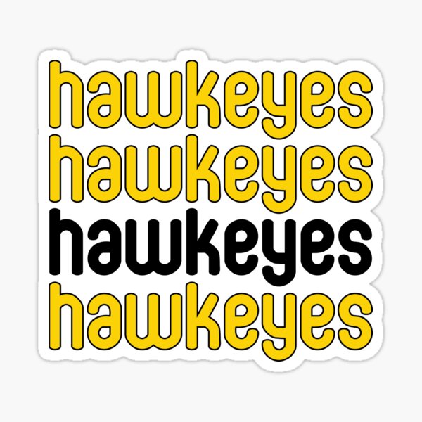 "University of Iowa Hawkeyes" Sticker by pjboelk | Redbubble