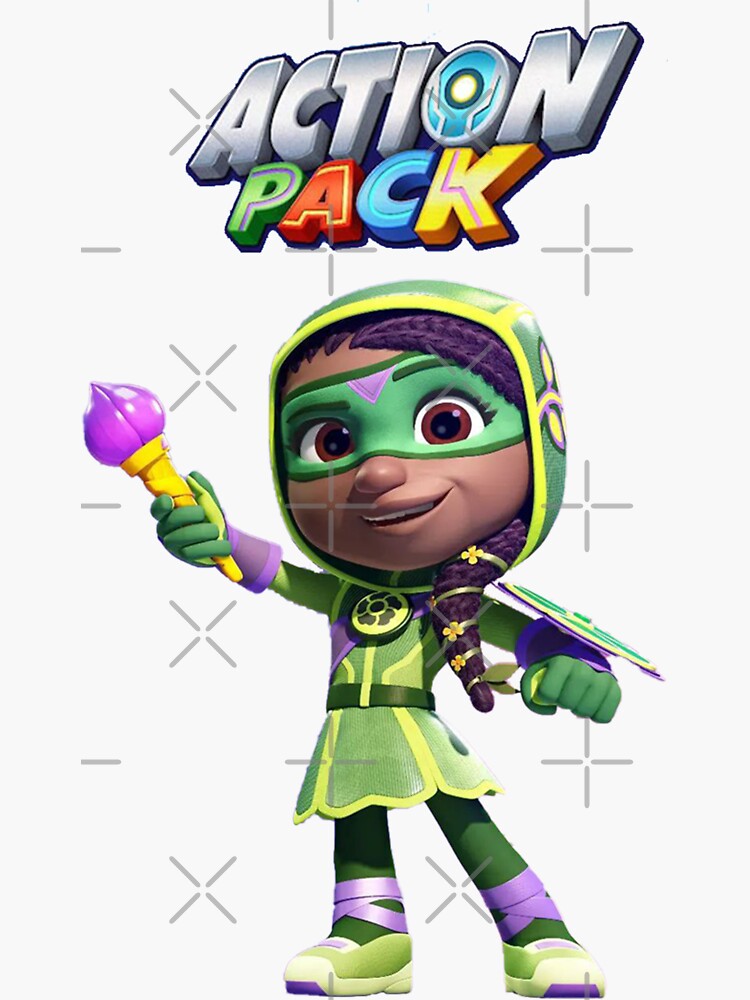 "Action Pack - Treena’s" Sticker for Sale by Fashion-Ciiity | Redbubble