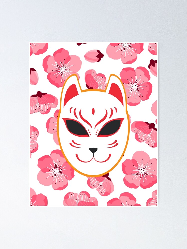 "Sakura Mask" Poster for Sale by JaneRowelt | Redbubble