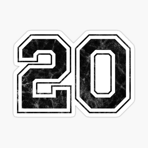 "Number 20" Sticker for Sale by PaulSDesign | Redbubble