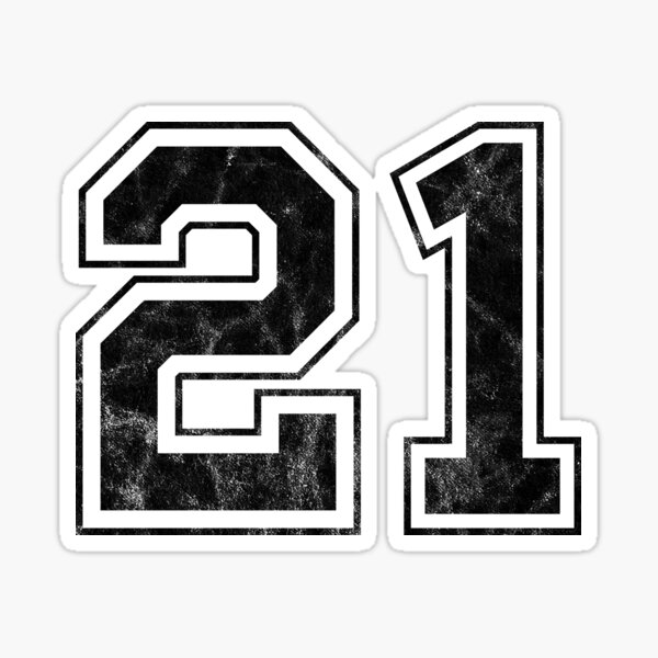 "Number 21" Sticker for Sale by PaulSDesign | Redbubble