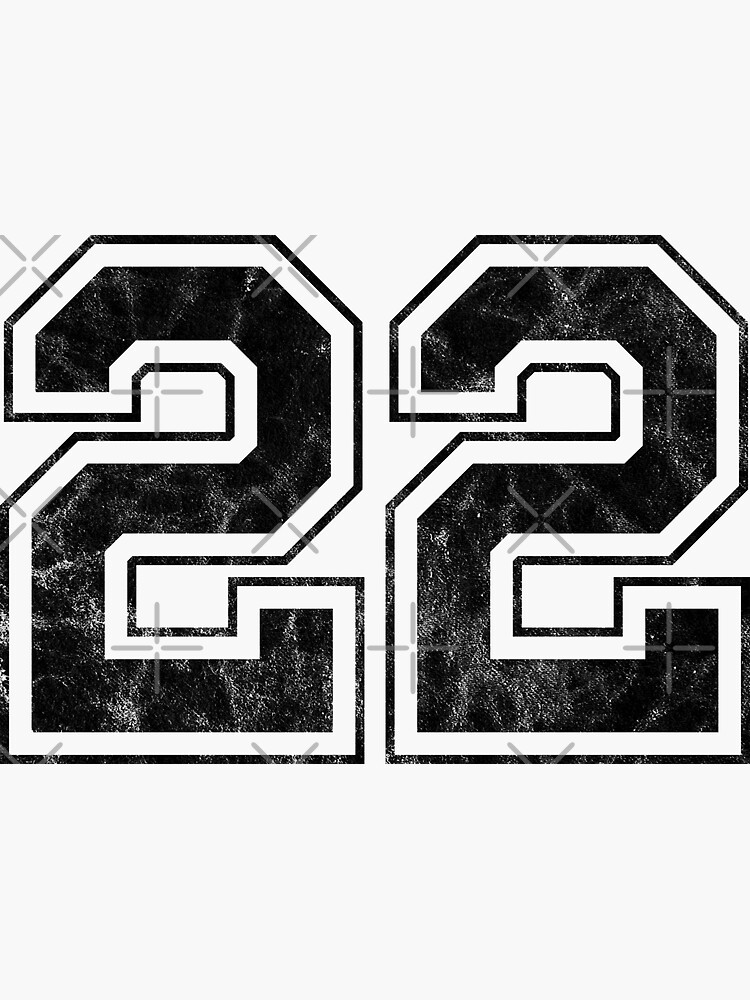 "Number 22" Sticker for Sale by PaulSDesign | Redbubble