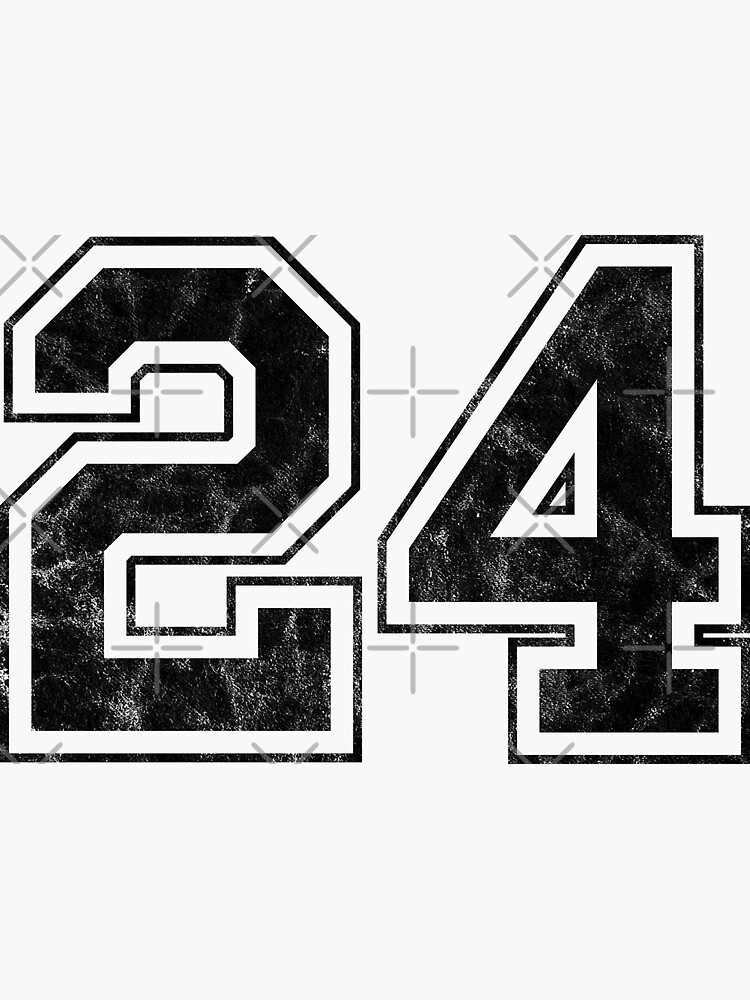 "Number 24" Sticker for Sale by PaulSDesign | Redbubble