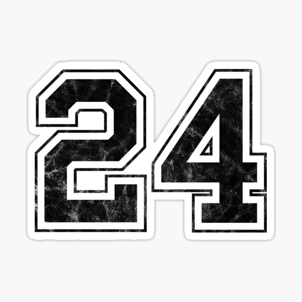 "Number 24" Sticker for Sale by PaulSDesign | Redbubble