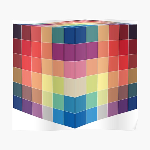 "cube rubik's cube rubiks cube colorful rubix cube" Poster for Sale by ...