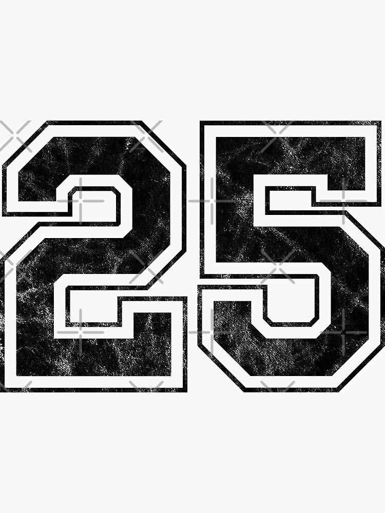 "Number 25" Sticker for Sale by PaulSDesign | Redbubble