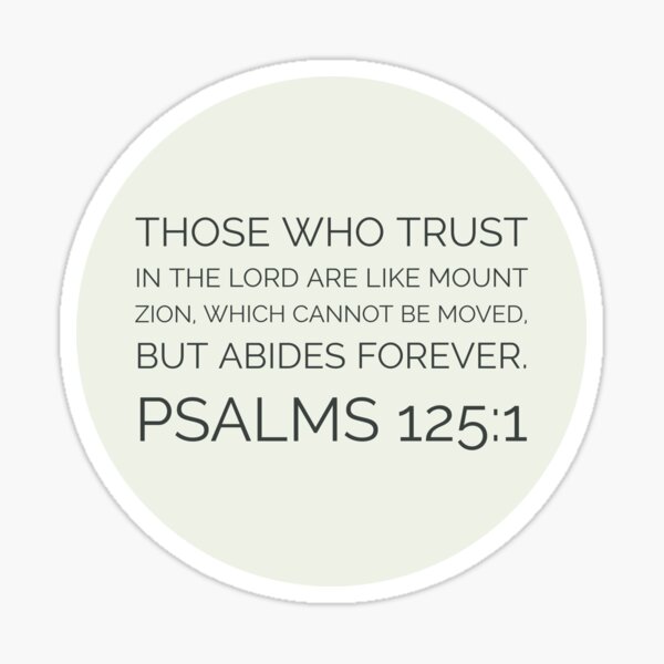 "Psalms 125 1 Bible Verse" Sticker for Sale by Augustine98 | Redbubble
