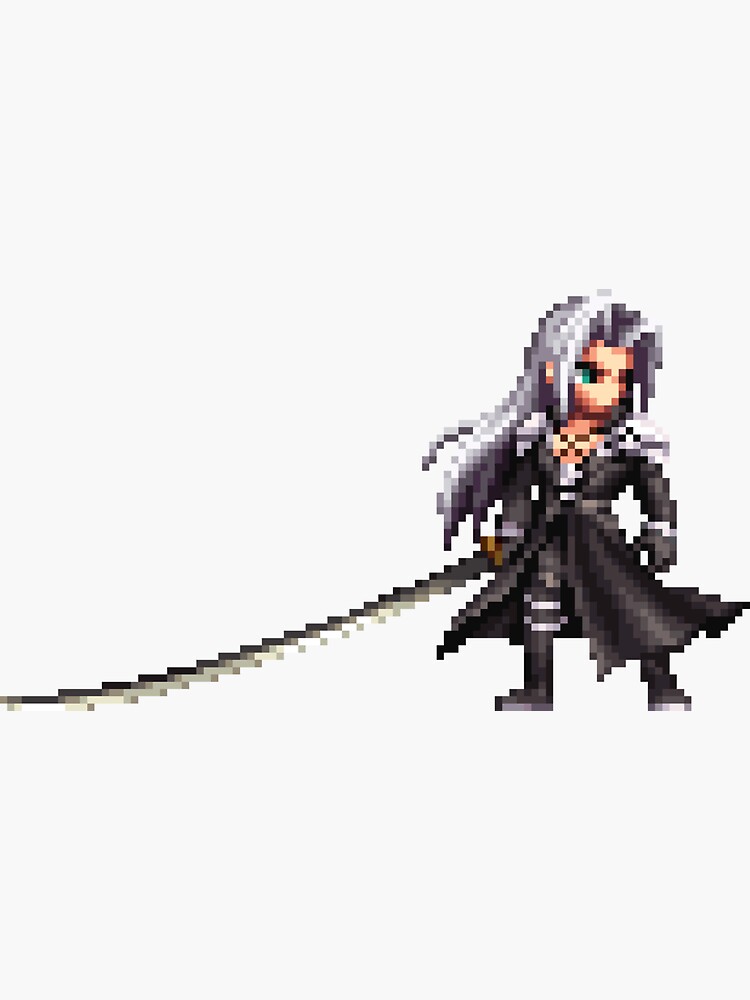 Pegatina «Sephiroth Idle Final Fantasy VII Pixel Art» de PIXEL-KIM ...