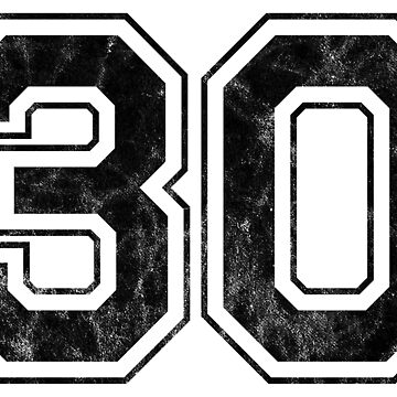 "Number 30" Sticker for Sale by PaulSDesign | Redbubble