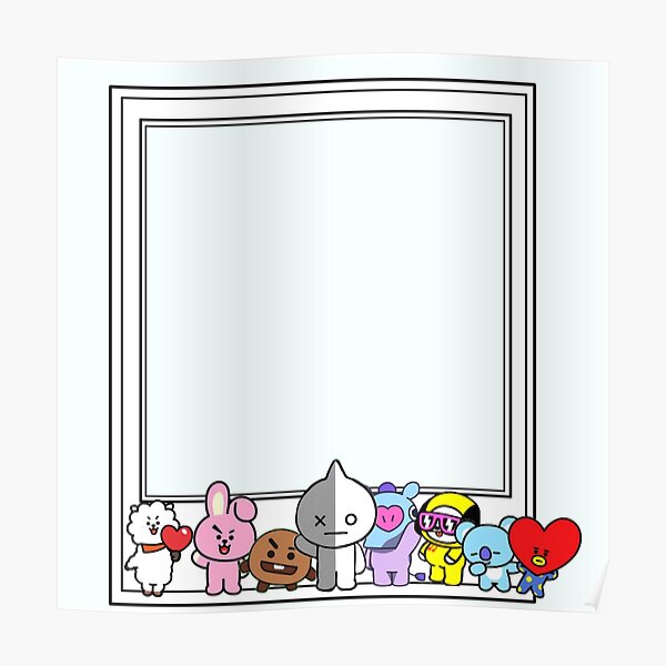 "BT21 cute babies frame" Poster for Sale by JeonDaisy | Redbubble