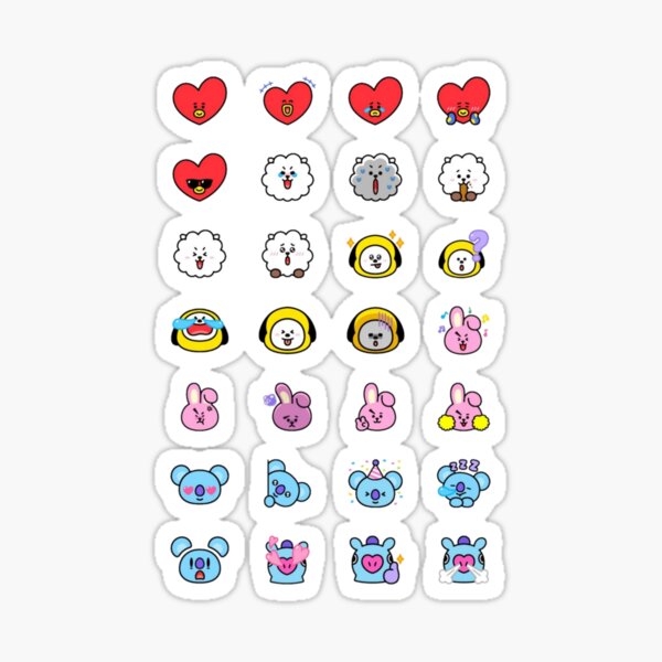 "BT21 cute babies set" Sticker for Sale by JeonDaisy | Redbubble