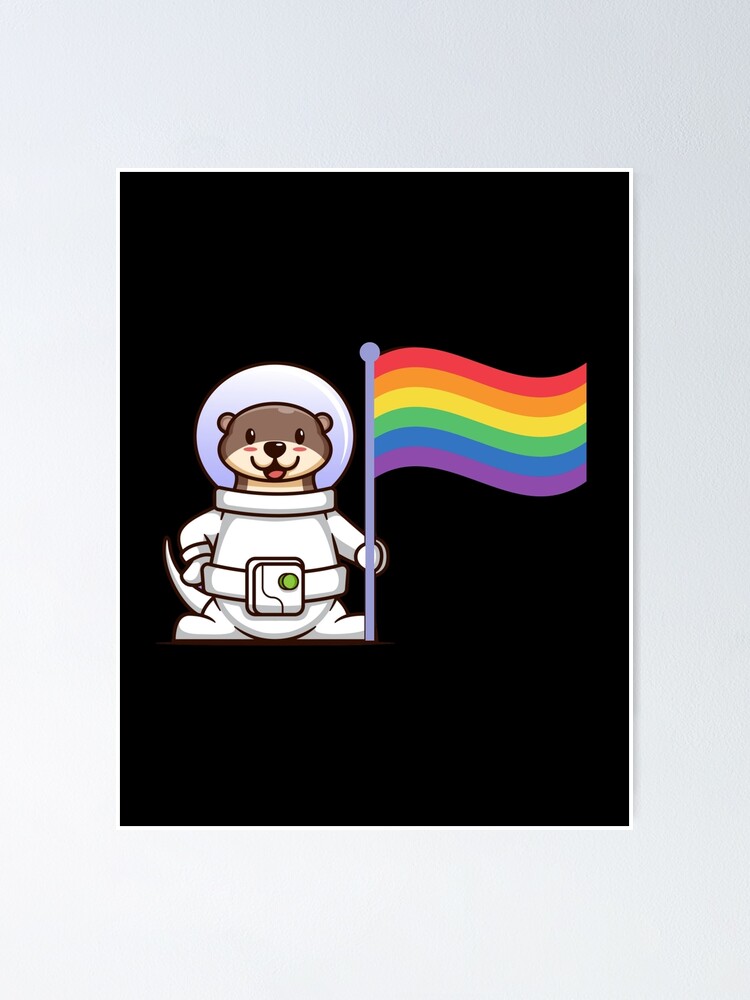 "Gay Pride Sea Otter Animal Rainbow Otter LGBT" Poster for Sale by ...