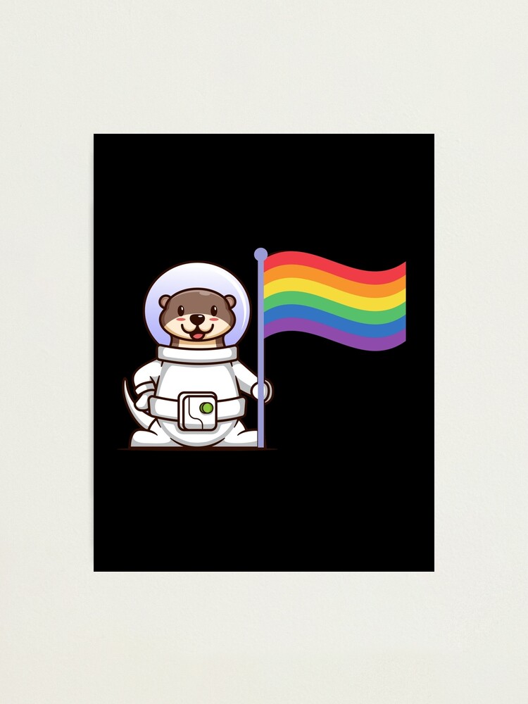 "Gay Pride Sea Otter Animal Rainbow Otter LGBT" Photographic Print for ...