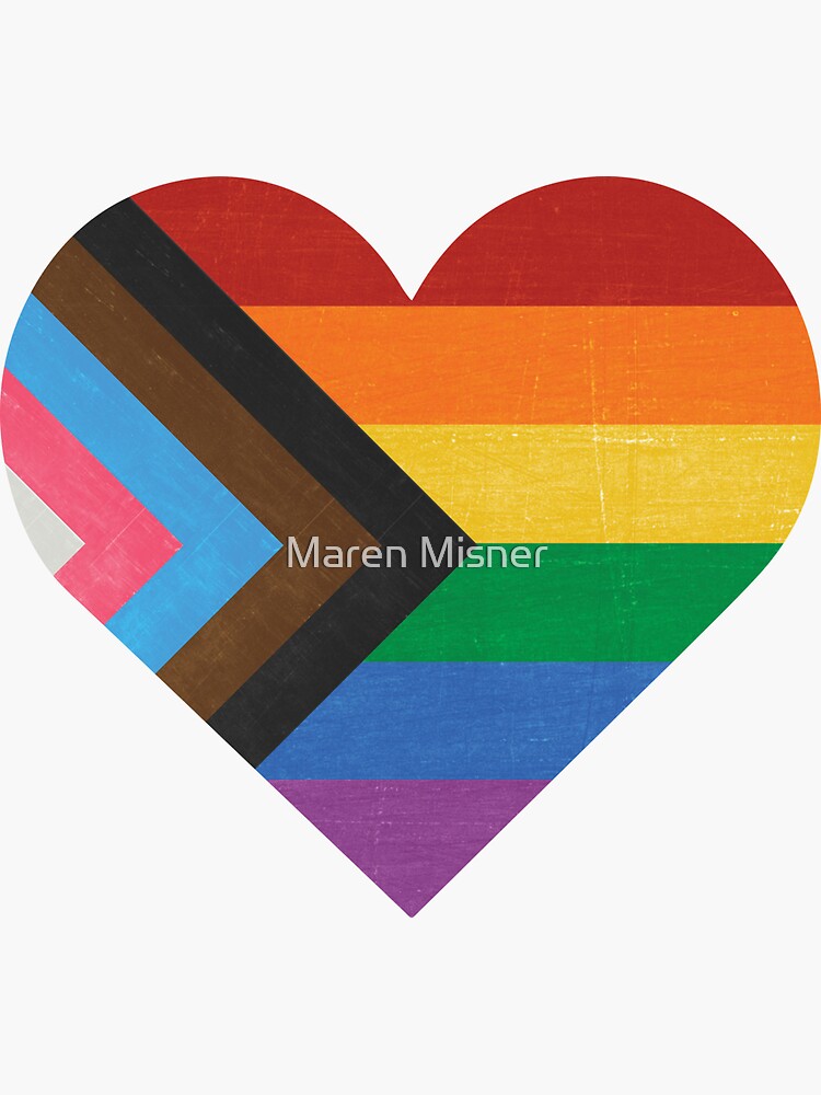 "Inclusive Pride Heart " Sticker for Sale by marenmisner | Redbubble
