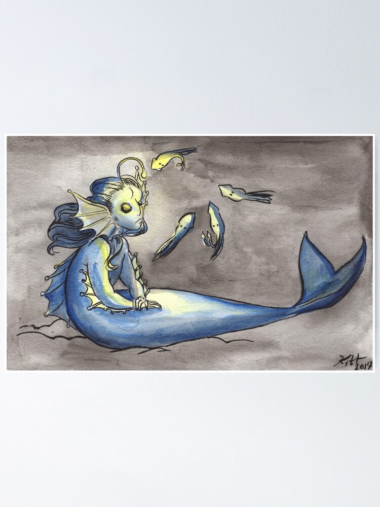 "MerMay Angler Fish Merfolk and Food" Poster for Sale by SimplyKitt ...