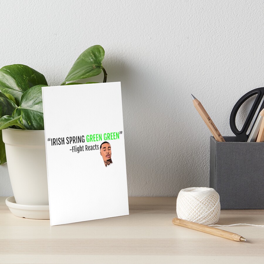 "Irish Spring Green Green l FLIGHT REACTS Sticker" Art Board Print by ...