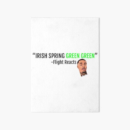 "Irish Spring Green Green l FLIGHT REACTS Sticker" Art Board Print by ...