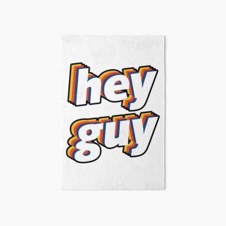 "Drew Gooden Merch Hey Guy Stacked Logo" Art Board Print for Sale by ...