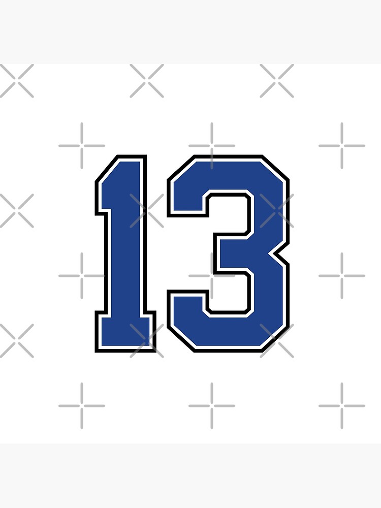 "Number 13 lucky sports jersey thirteen" Poster for Sale by HeavyStyle ...