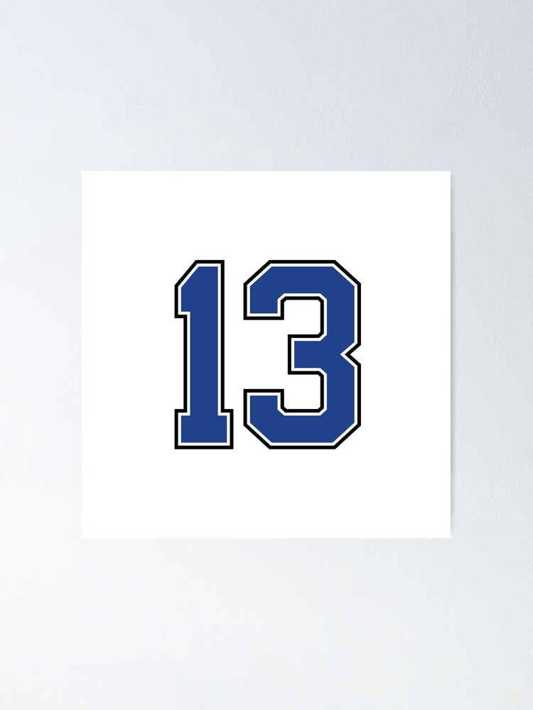 "Number 13 lucky sports jersey thirteen" Poster for Sale by HeavyStyle ...