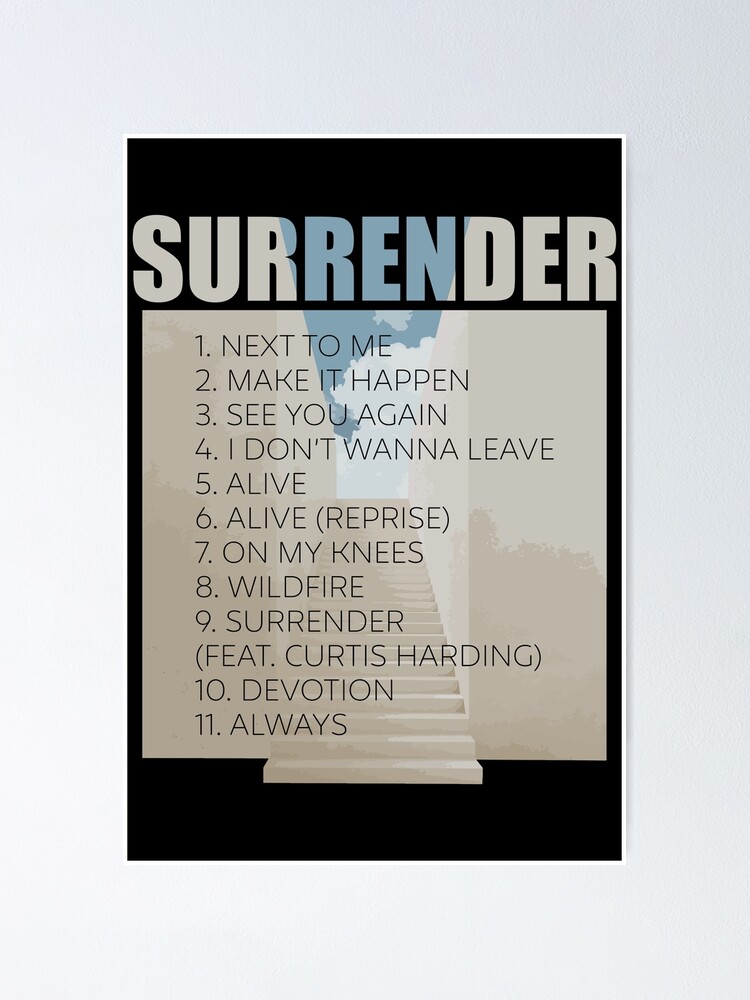 "Rufus Du Sol Merch Rufusdusol Surrender List" Poster for Sale by ...