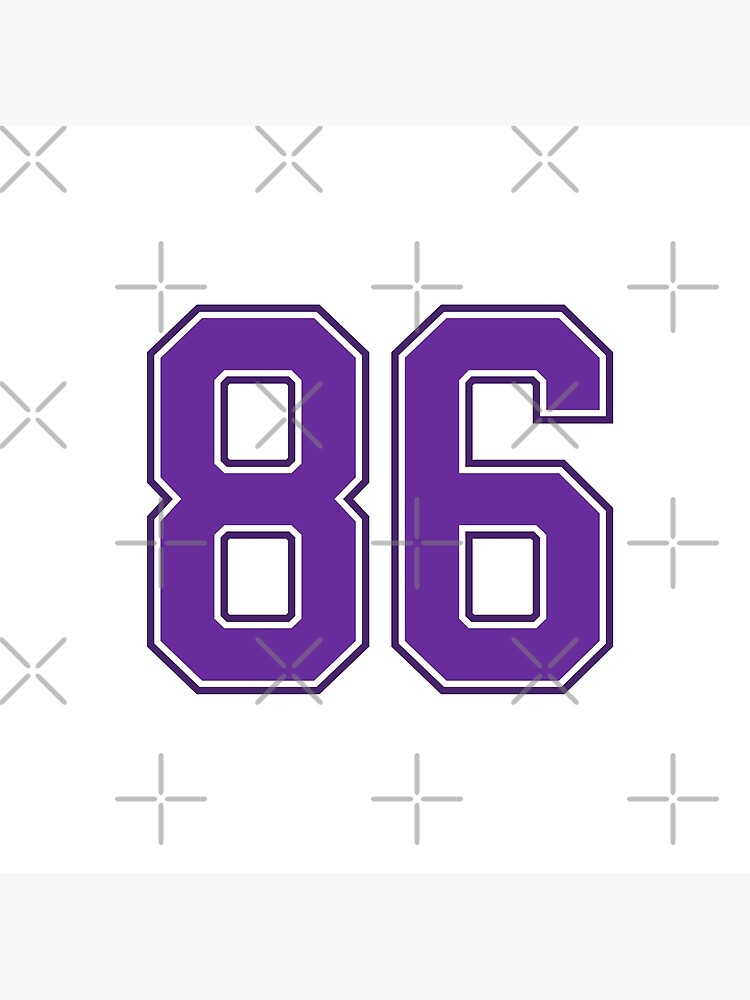 "Purple Number 86 lucky sports jersey eighty six" Poster for Sale by ...