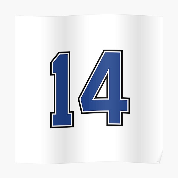 "Number 14 lucky sports jersey fourteen" Poster for Sale by HeavyStyle ...