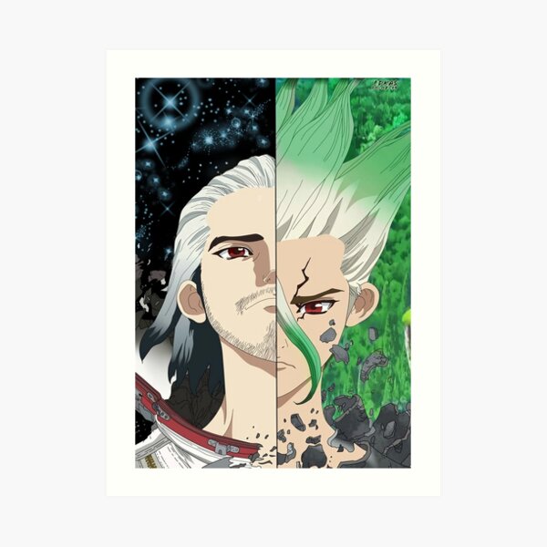"Byakuya Ishigami and Senku Ishigami, Doctor Stone" Art Print for Sale ...