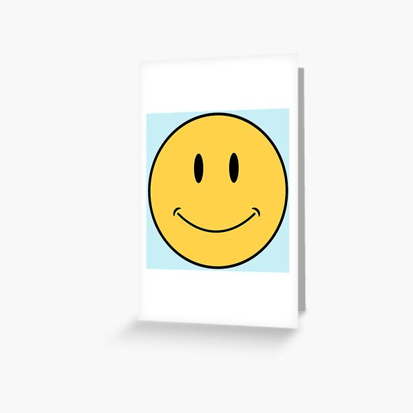 "classic acid house smiley face emoji dimples" Greeting Card by opptop ...