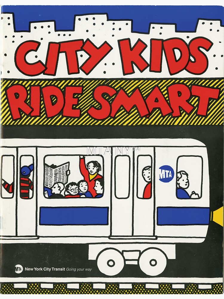 "City Kids Ride Smart" Sticker for Sale by MTA-NY | Redbubble