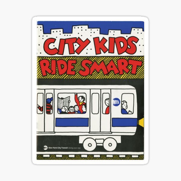 "City Kids Ride Smart" Sticker for Sale by MTA-NY | Redbubble