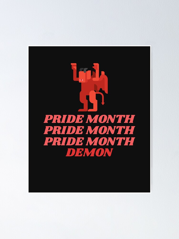 "Pride Month Demon" Poster for Sale by art-fox | Redbubble