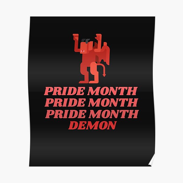 "Pride Month Demon" Poster for Sale by art-fox | Redbubble