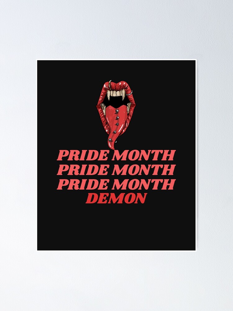 "Pride Month Demon" Poster for Sale by art-fox | Redbubble