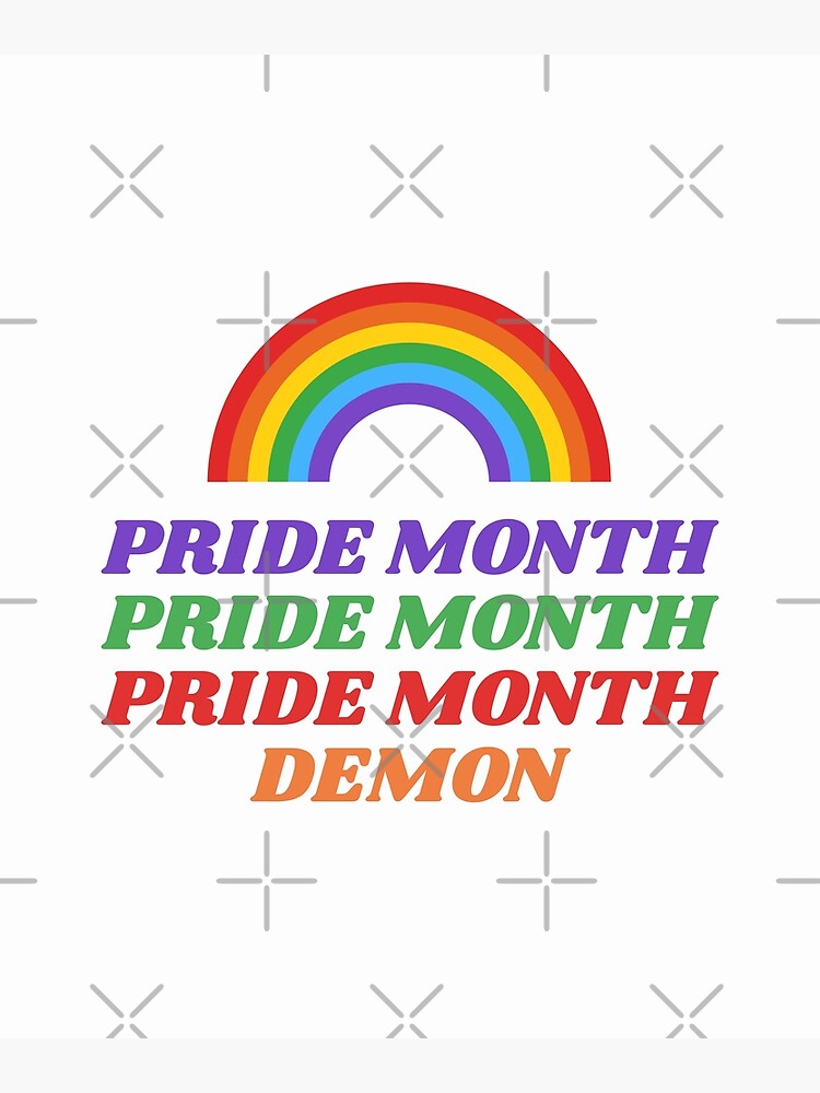 "Pride Month Demon" Poster for Sale by art-fox | Redbubble