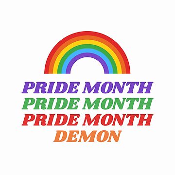 "Pride Month Demon" Sticker for Sale by art-fox | Redbubble