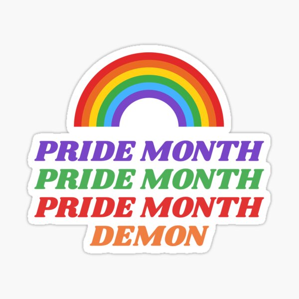 "Pride Month Demon" Sticker for Sale by art-fox | Redbubble
