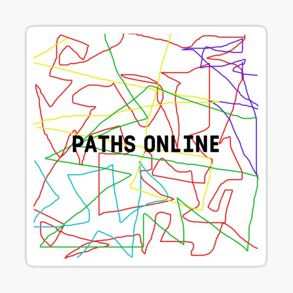 "PATHS ONLINE" Sticker for Sale by CAARILEY | Redbubble