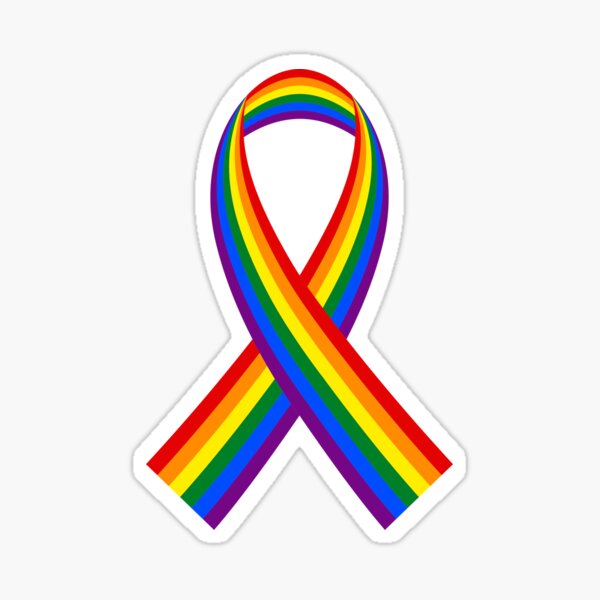 "LGBT Pride Ribbon" Sticker for Sale by jillatjasper | Redbubble