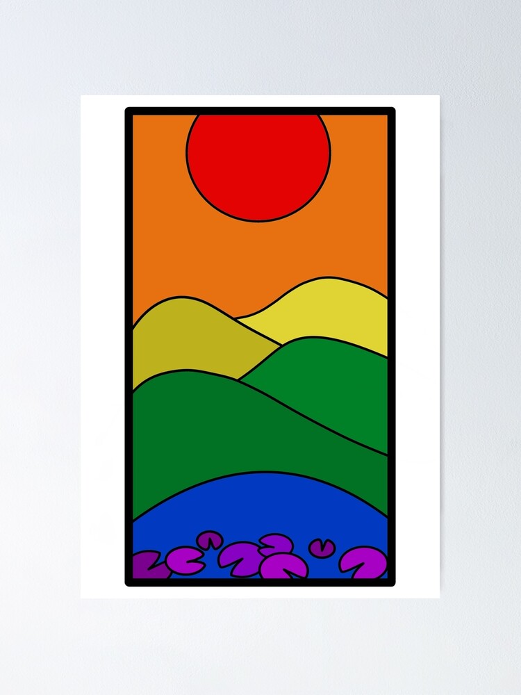 "Subtle Queer Pride Landscape" Poster for Sale by XantheGeometric ...