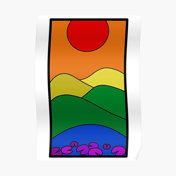 "Subtle Queer Pride Landscape" Poster for Sale by XantheGeometric ...