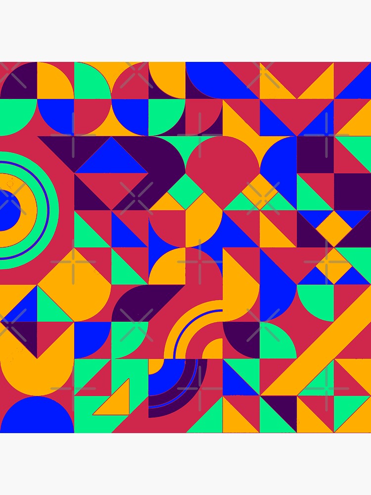"geometric colorful patterns conceptual Art - Abstract Neo Geo graphic ...