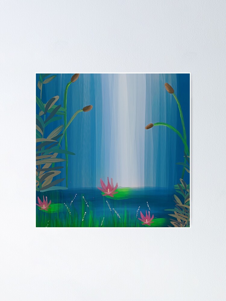 "Blue Marsh Scenery" Poster for Sale by bahanna-art | Redbubble
