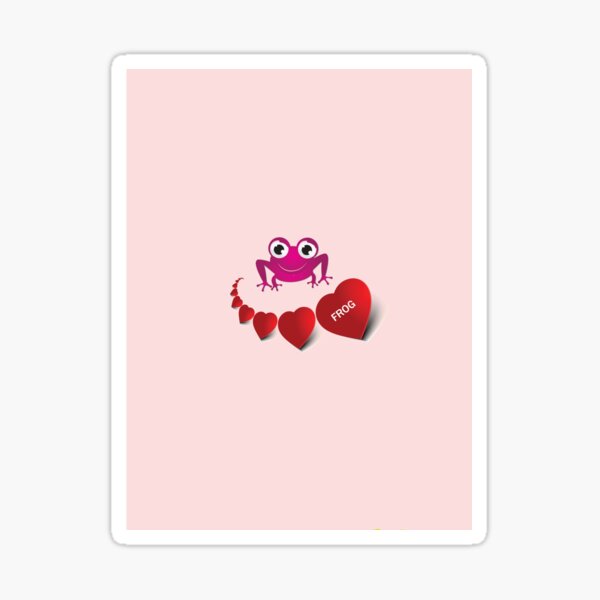"Frog at the Beach with cute summer vacation loading (color)" Sticker ...