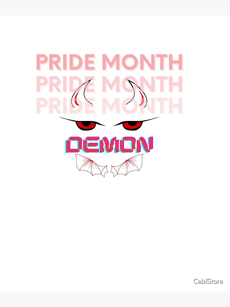 "Pride month demon classic t-shit" Poster for Sale by CabiStore | Redbubble
