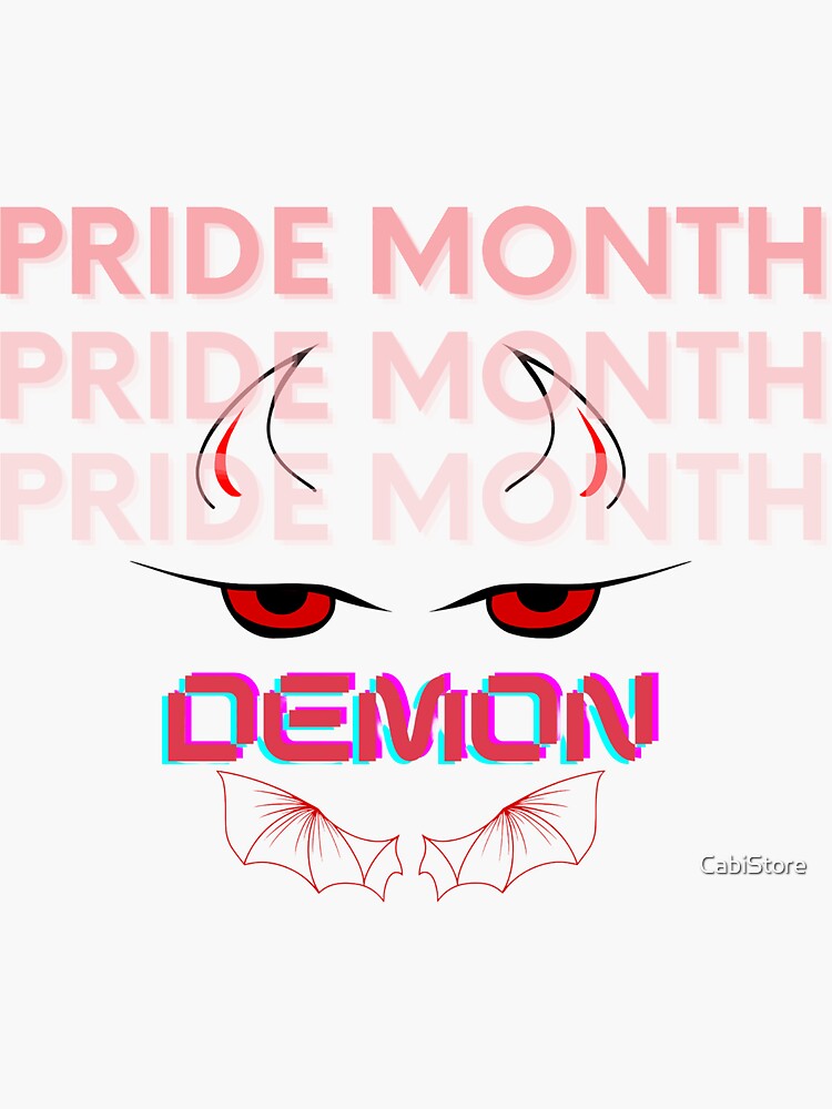 "Pride month demon classic t-shit" Sticker for Sale by CabiStore ...