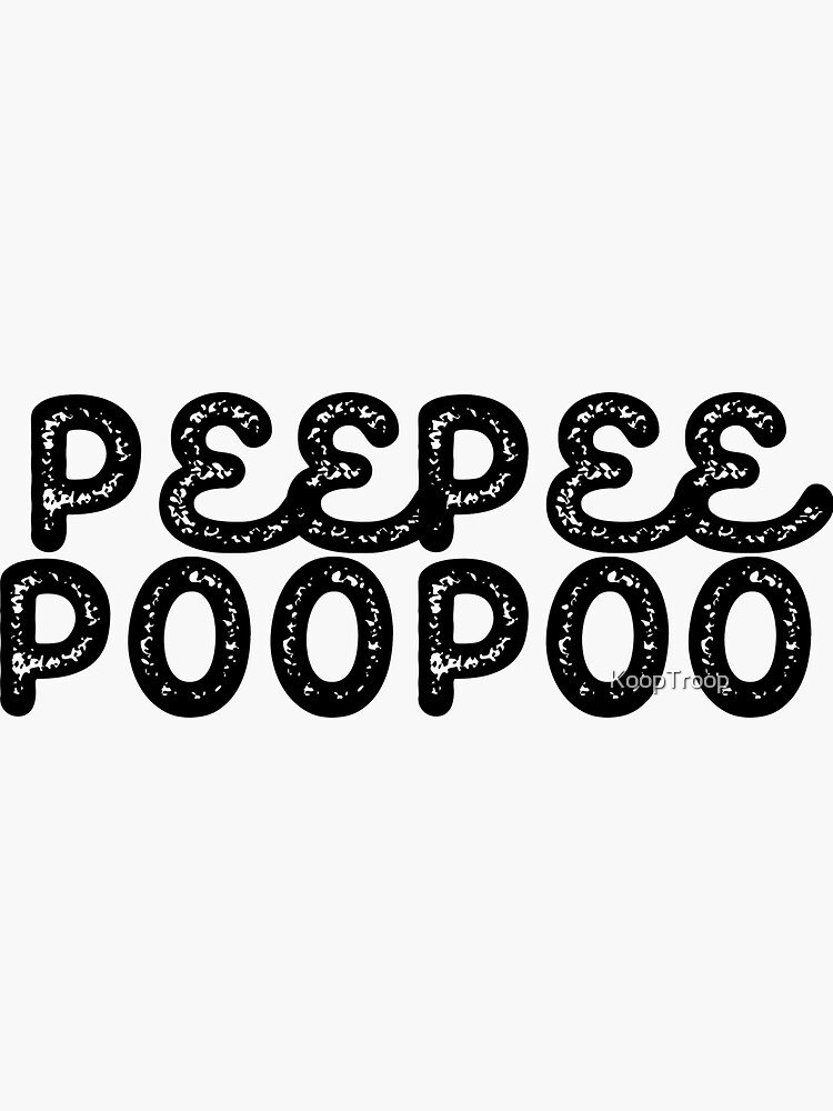 "Black Rustic Curly Peepeepoopoo" Sticker for Sale by KoopTroop | Redbubble