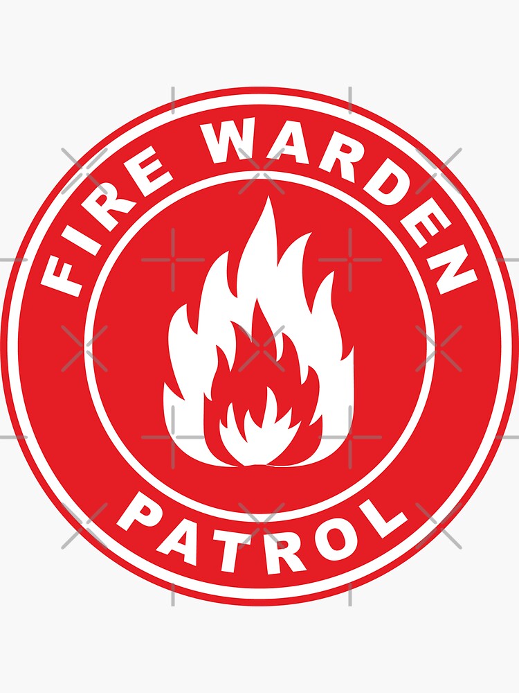 "Fire Warden" Sticker for Sale by Yorkiedesign | Redbubble